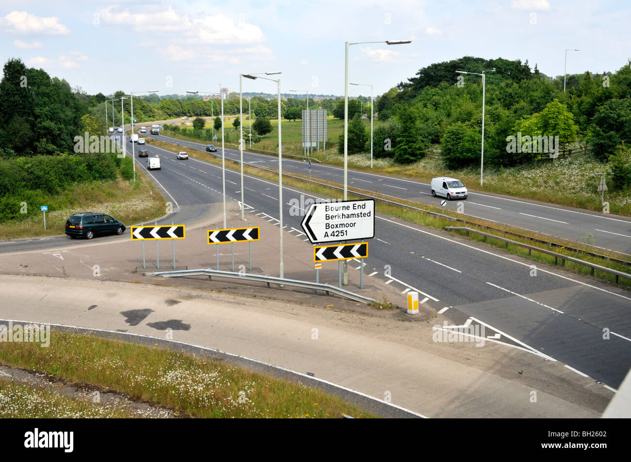 Road signs motorway junction sign hi-res stock photography and images ...