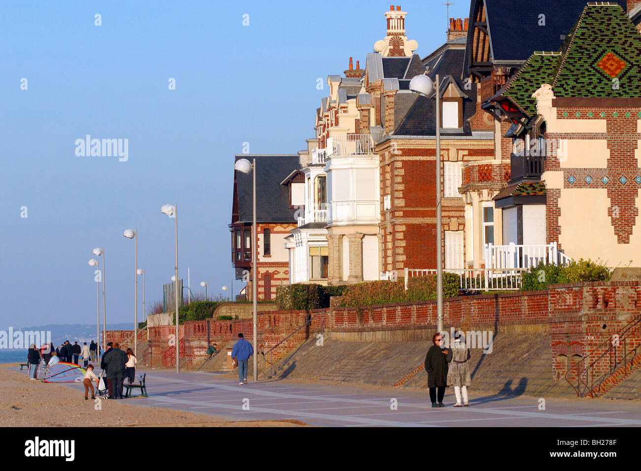 SEASIDE VILLAS AND BEACH IN HOULGATE, CALVADOS (14), NORMANDY, FRANCE ...