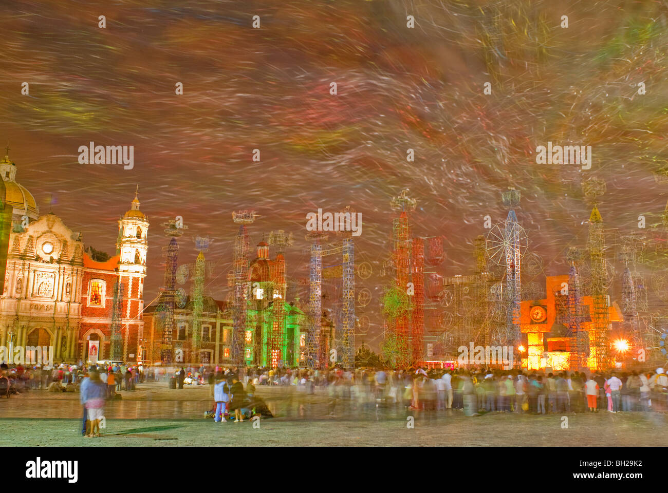 Fireworkers makers construct monumental towers, some measuring 60 feet ...