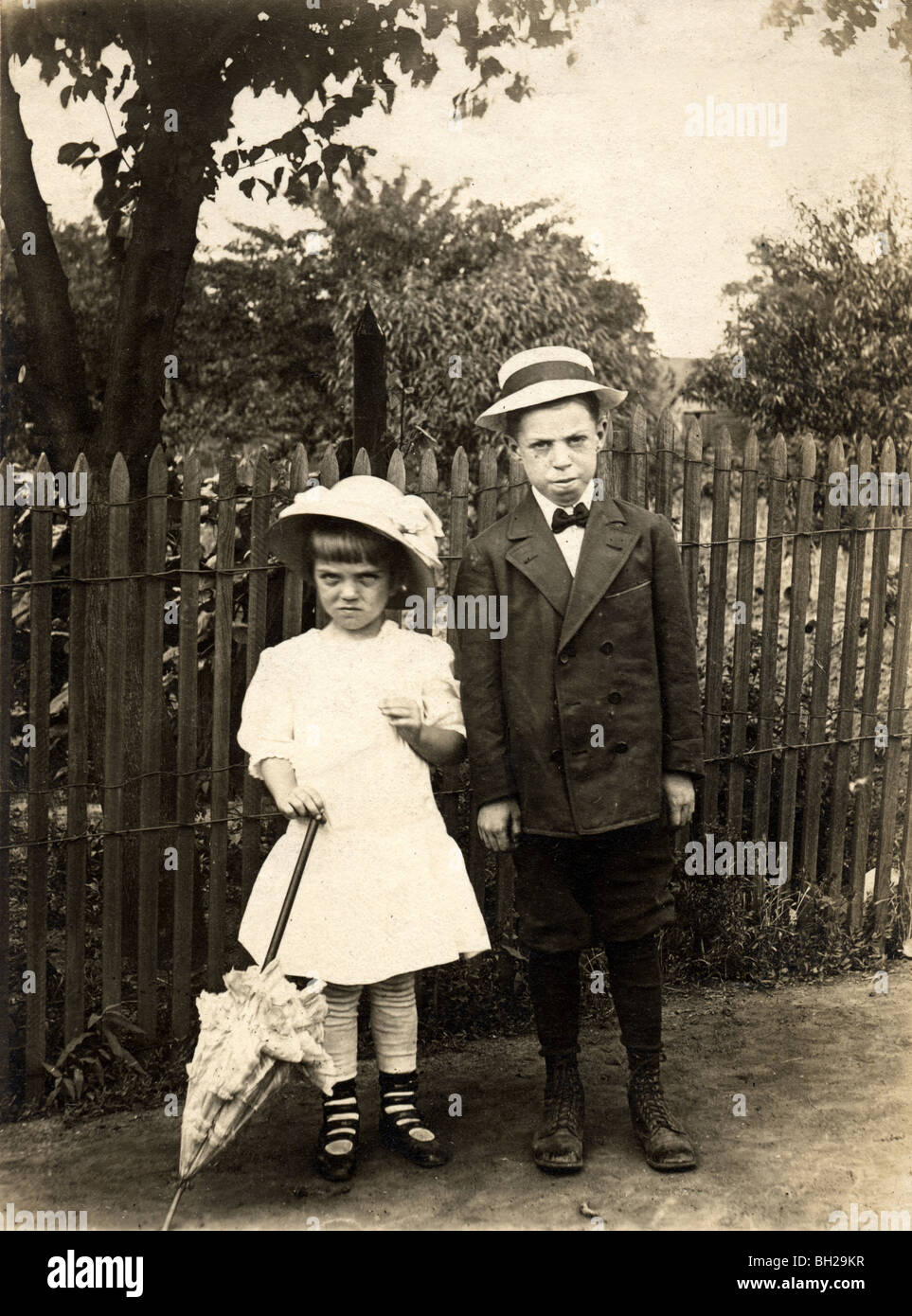 Miserable & Unhappy Child Couple Stock Photo - Alamy