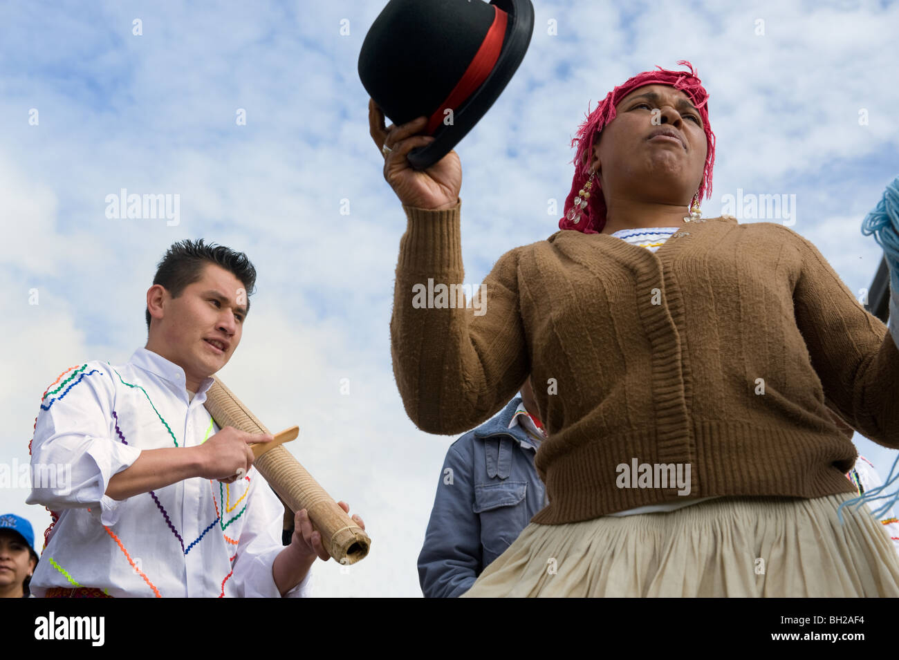 Saya afro Bolivian musicians and dancers Stock Photo - Alamy