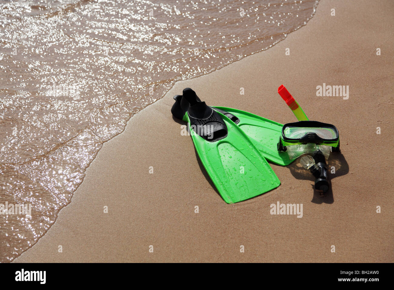 flippers and a mask Stock Photo - Alamy