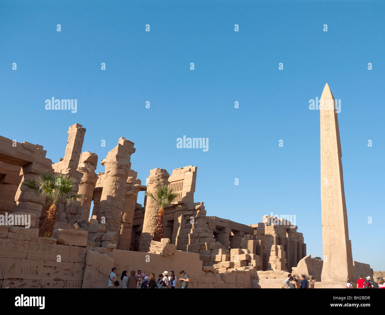 Hatshepsuts's obelisk in the ancient Temple Complex of Karnak at Luxor ...