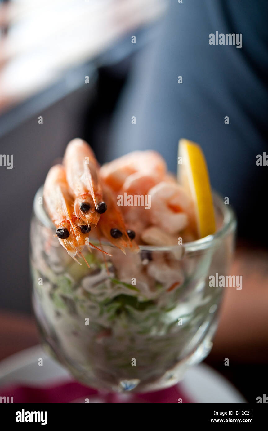 Prawn Cocktail in Glass Stock Photo - Alamy