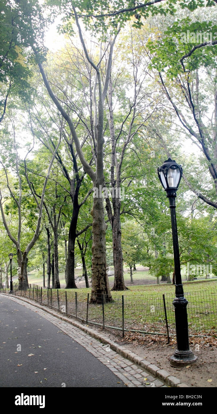 Central park light posts hi-res stock photography and images - Alamy