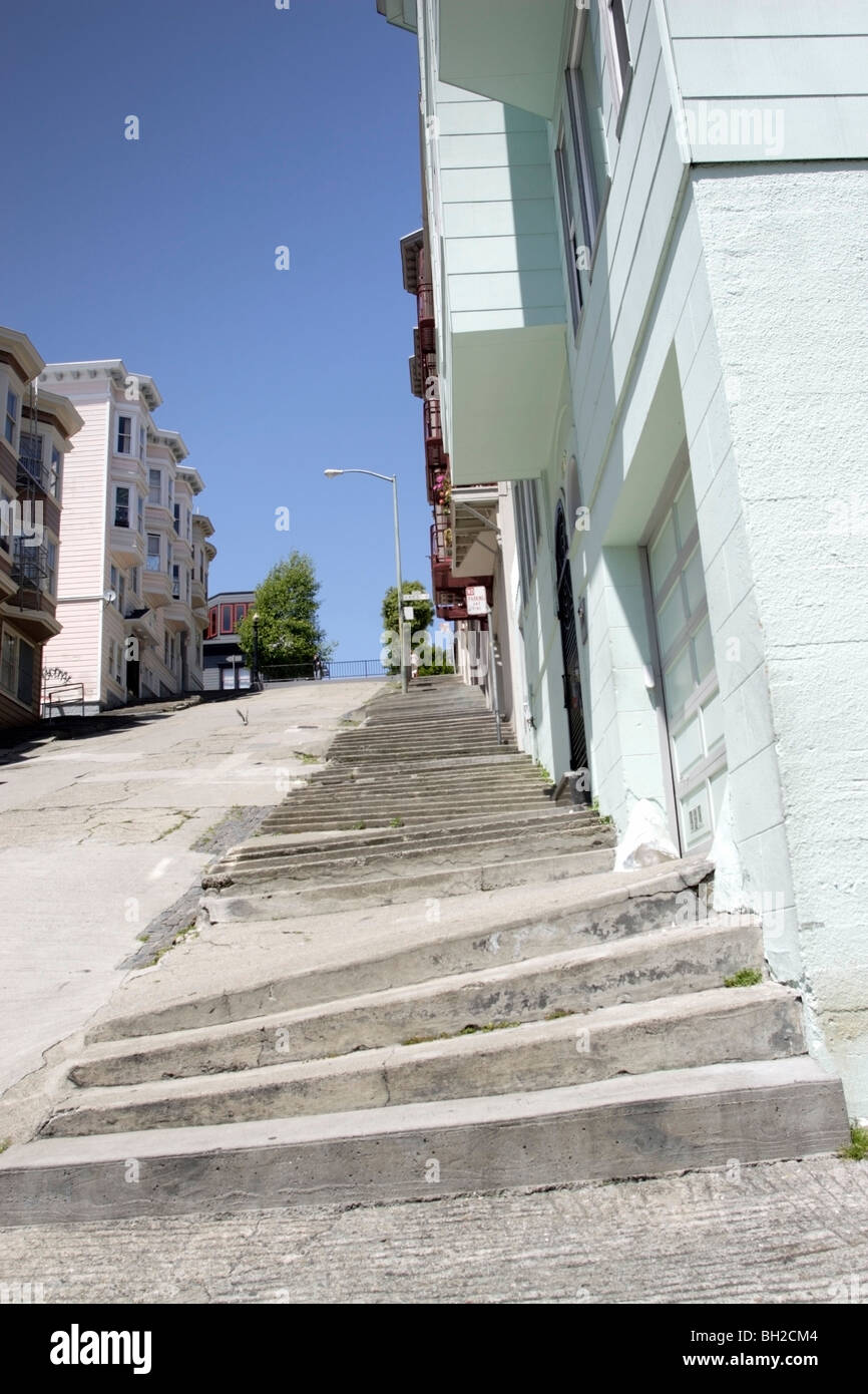 Steps on a city street Stock Photo - Alamy