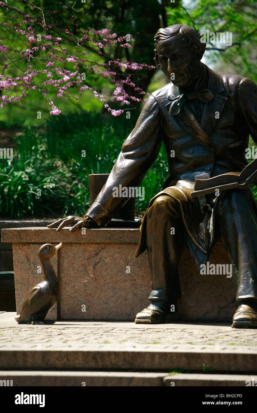 Central Park during spring season when cherry tree blossoms and ...