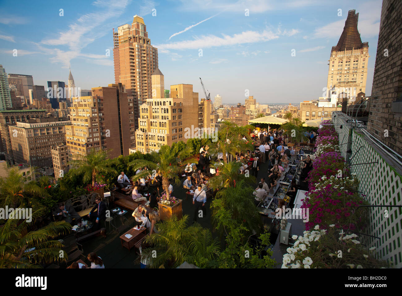 New York city and the Empire state building from a terrace Stock Photo ...