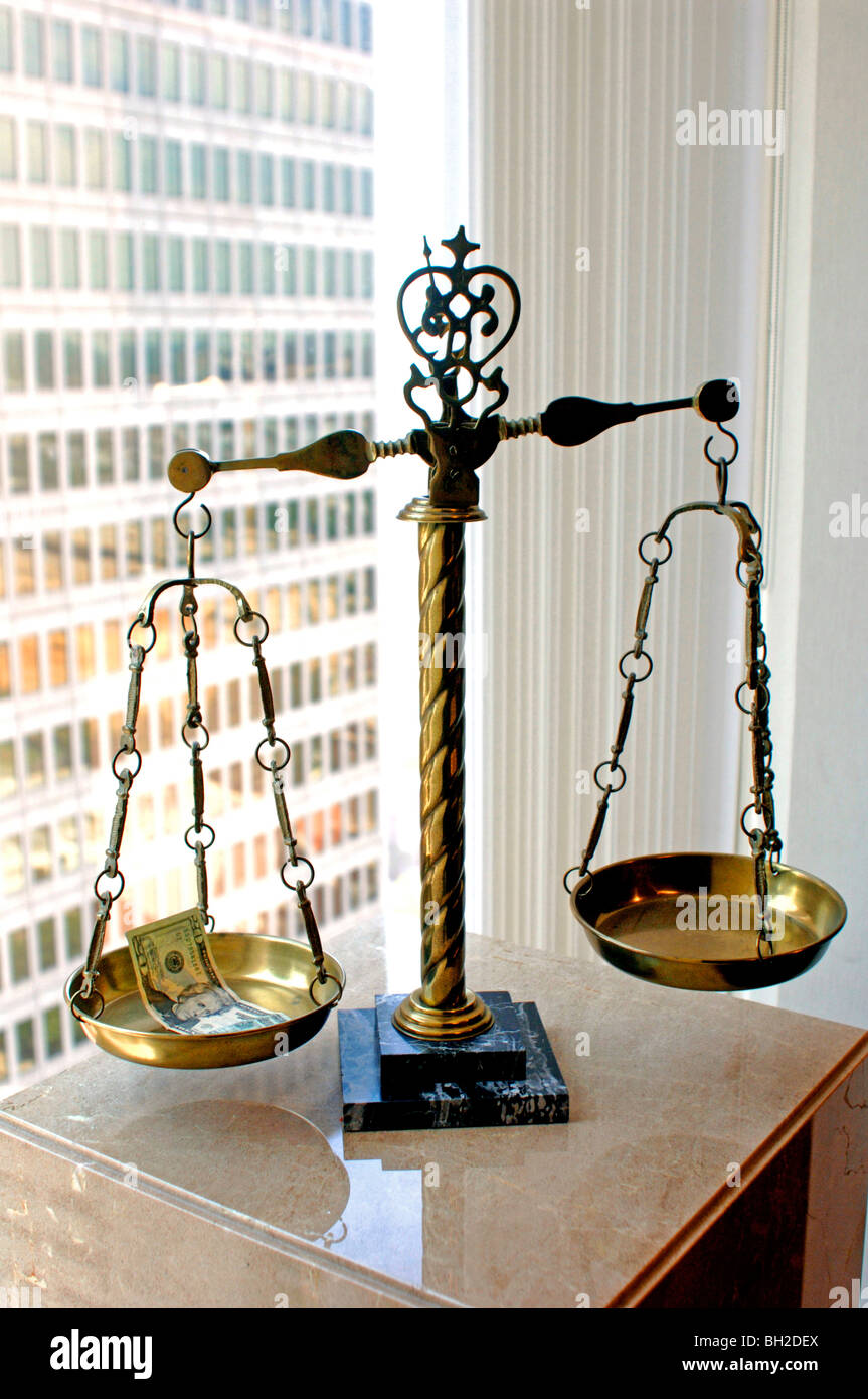 Scales of justice are tilted in favor of the wealthy as illustrated by ...