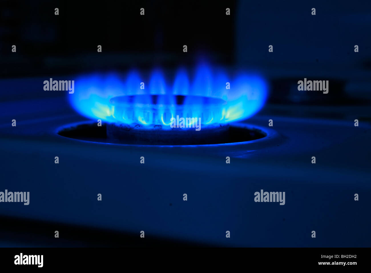 A modern ignited gas stove Stock Photo - Alamy