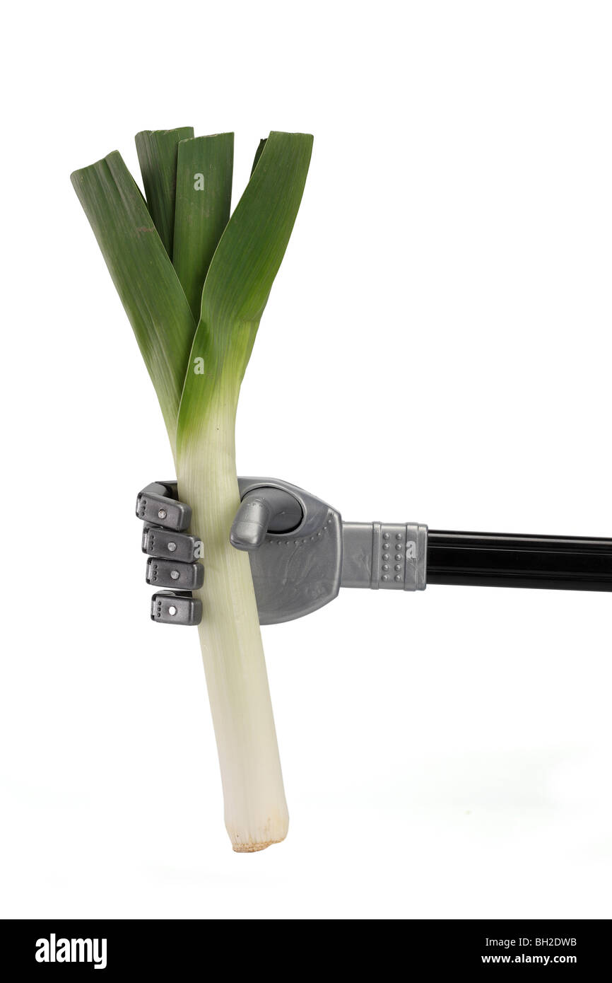 Robot hand holding food Cut Out Stock Images & Pictures - Alamy