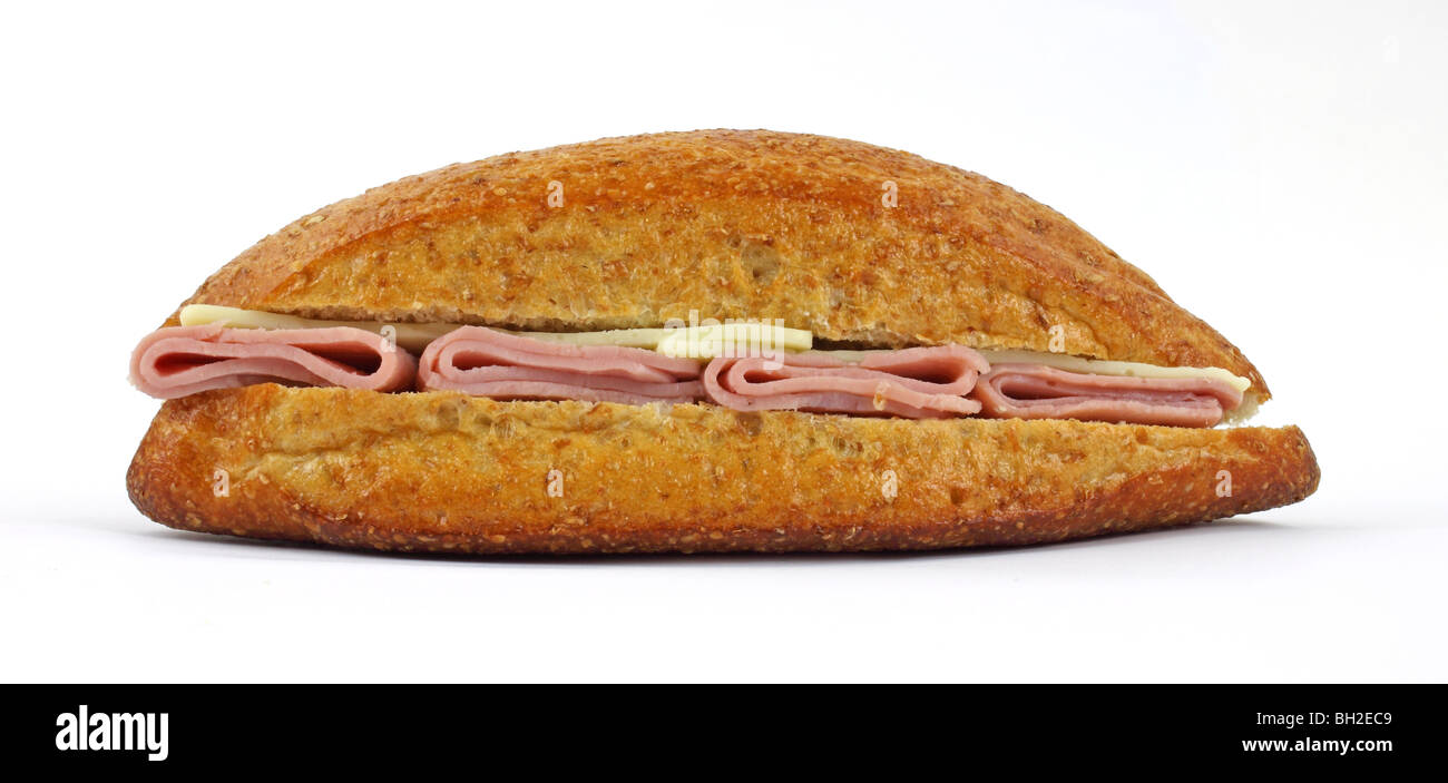 Small ham and cheese sub sandwich Stock Photo - Alamy
