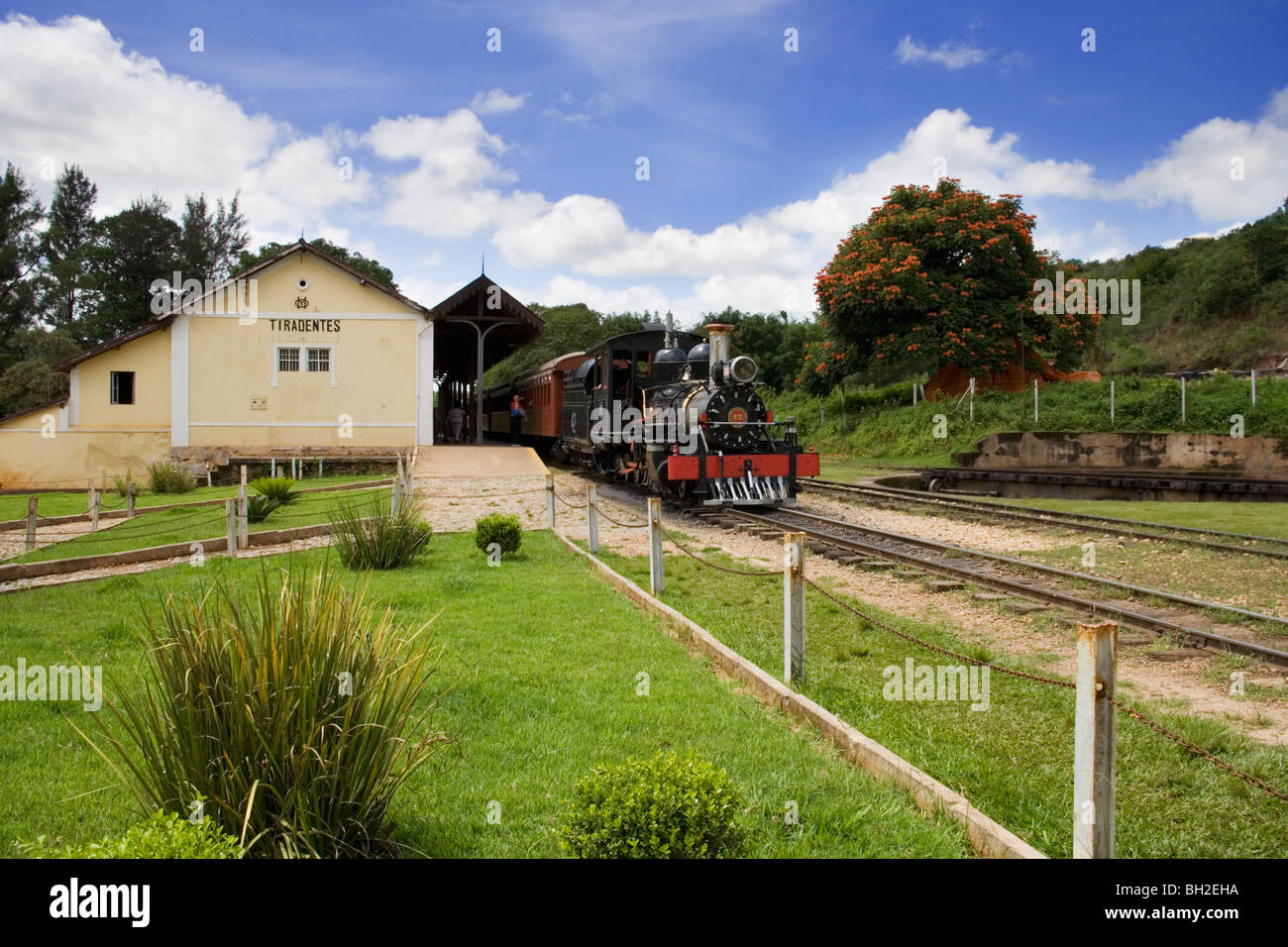 The historic Steam Locomotive in Liradentes. Brazil Stock Photo - Alamy