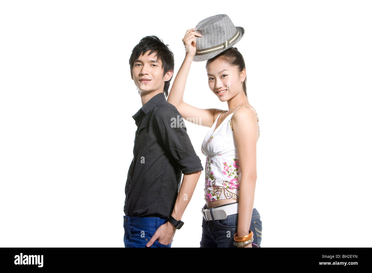 Man tipping hat Cut Out Stock Images & Pictures - Alamy