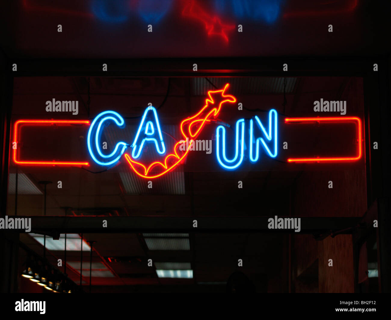 neon cajun sign Stock Photo - Alamy