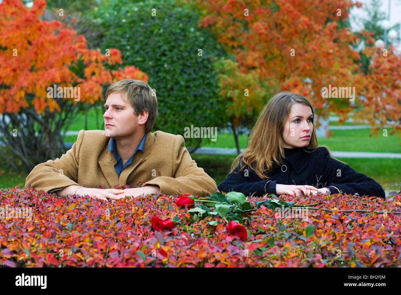 Young couple having some problems on the date Stock Photo - Alamy