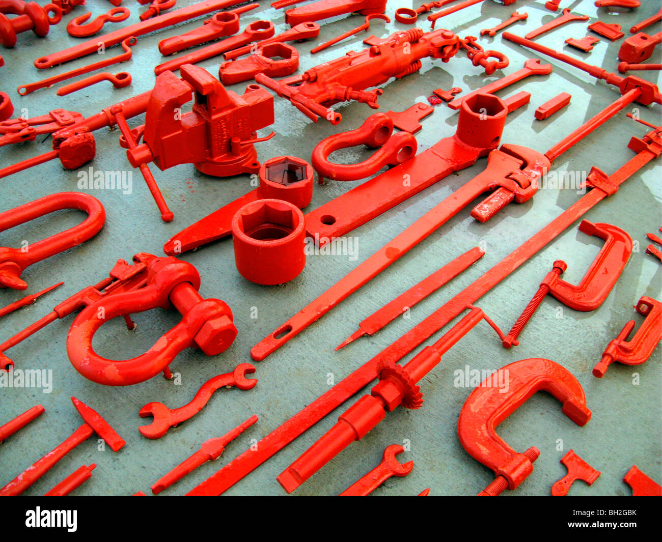 Industrial maritime machine tool display at Erie Basin in Brooklyn New ...