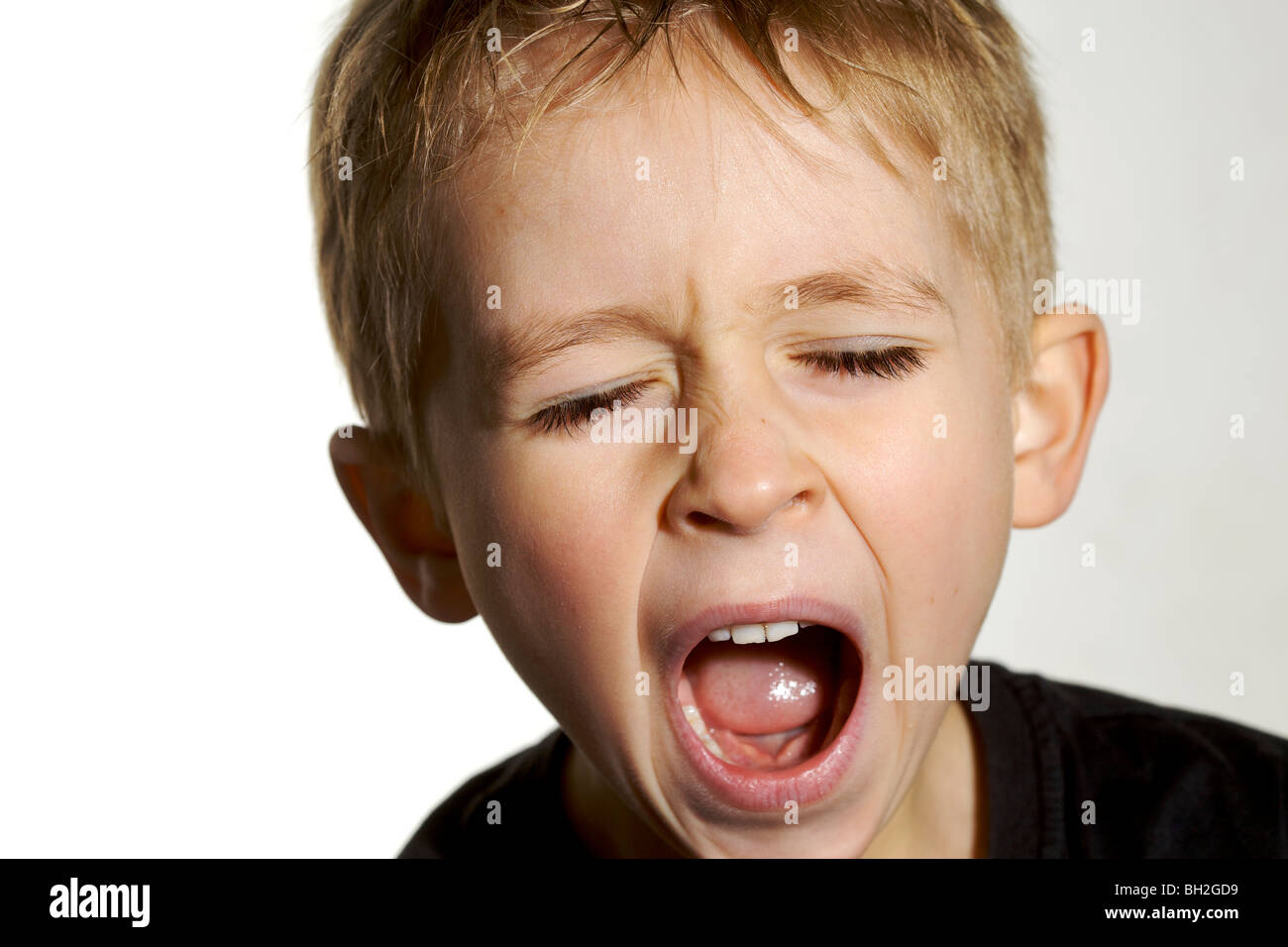 Young boy happy smiling angry shouting screaming sad scared terrified ...