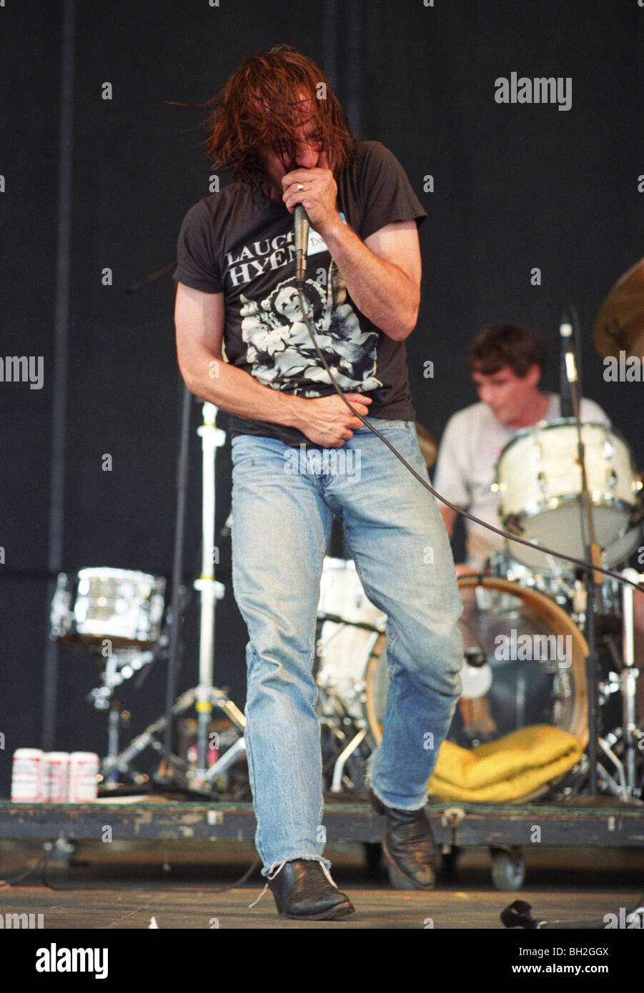 David Yow, of the Jesus Lizard, performs during the Lollapalooza music ...