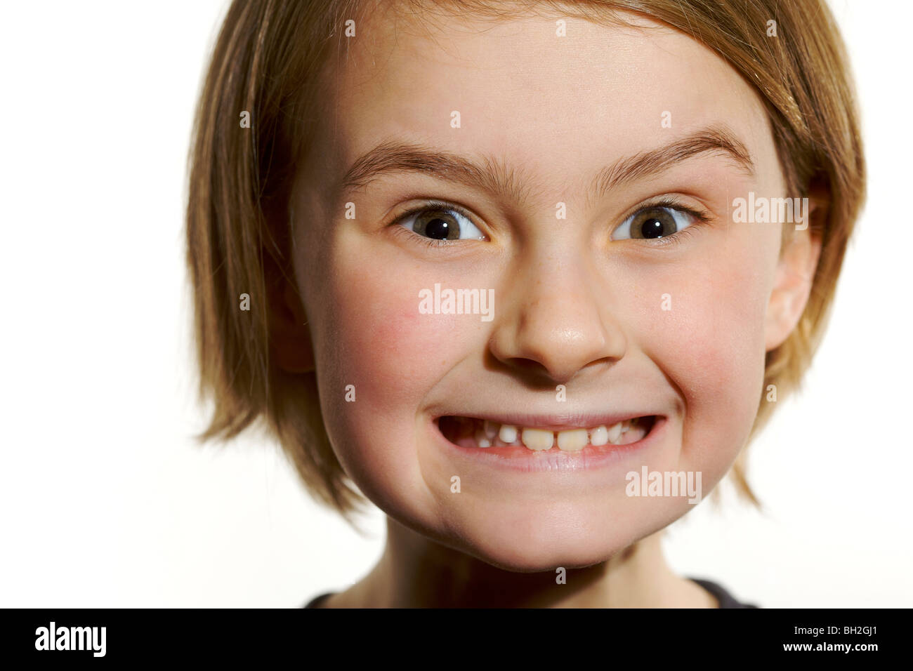 Young girl smiling angry sad expression facepull emotion bored grunge ...