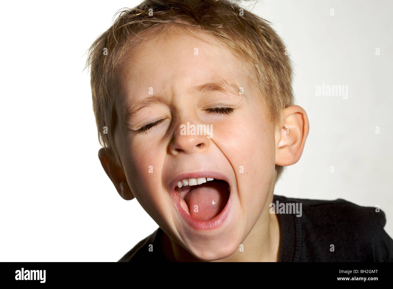 Young boy happy smiling angry shouting screaming sad scared terrified ...