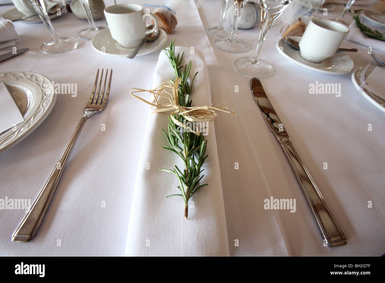 Table set for a wedding Stock Photo - Alamy