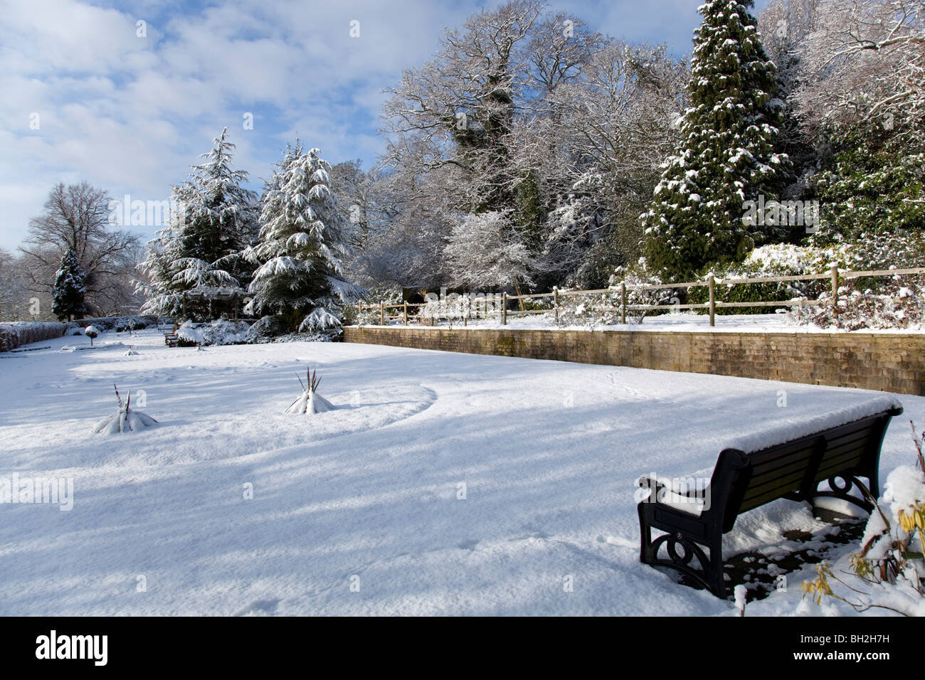 Chesterfield Derbyshire and the Parkland of Tapton gardens after heavy ...