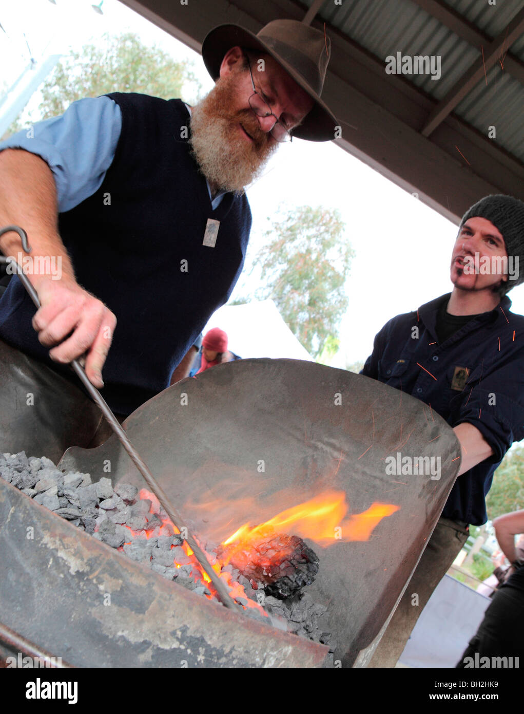 Traditional blacksmith metal workers, Eltham, Australia Stock Photo - Alamy