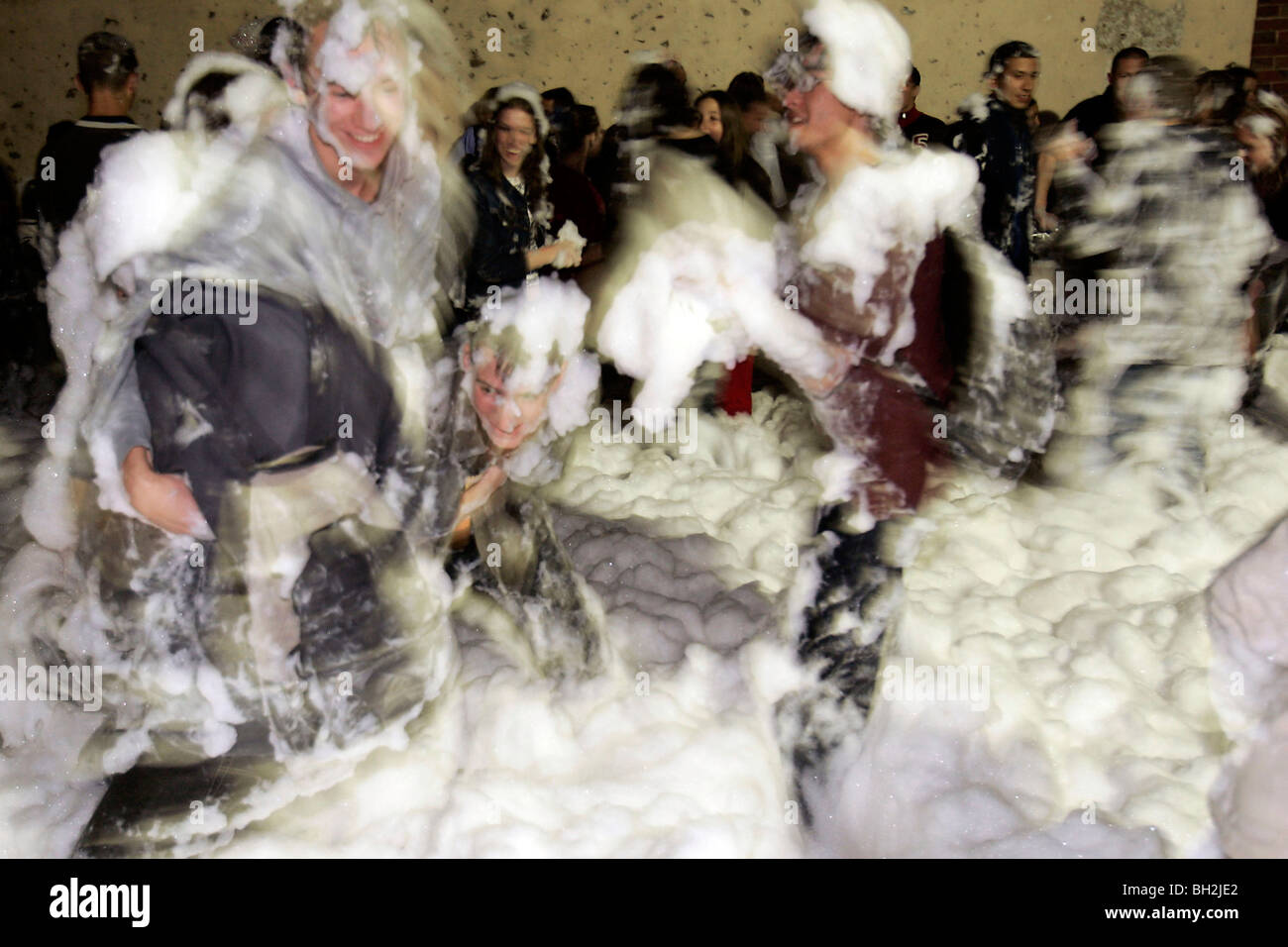 Chartres foam battle in the streets of chartres hi-res stock ...