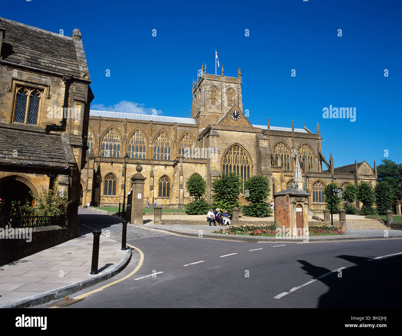 The Abbey Church of St Mary the Virgin in the old Dorset market town of ...