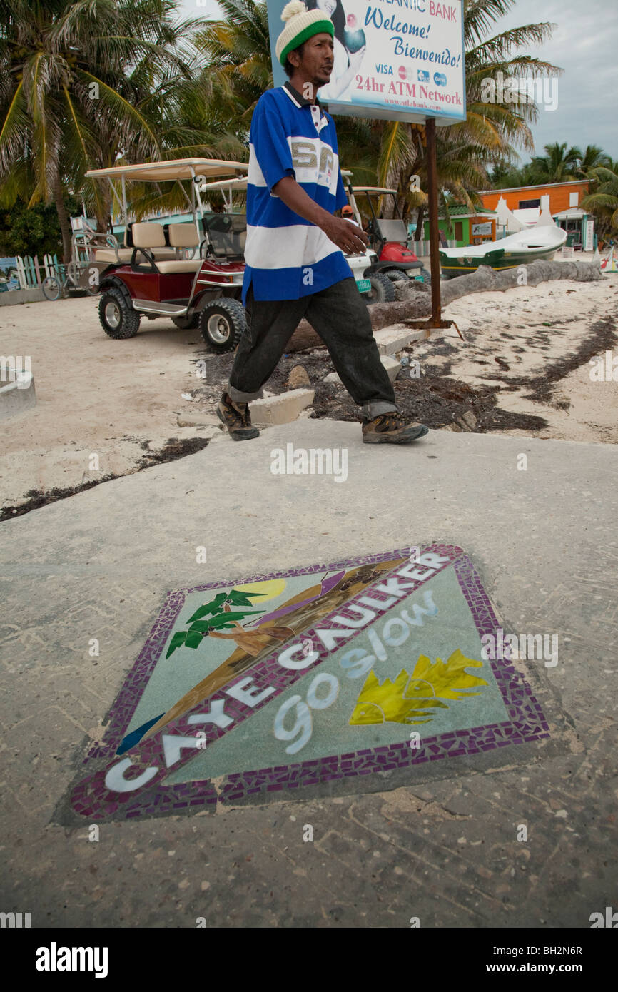 Caye Caulker, Northern Cayes, Belize Stock Photo - Alamy