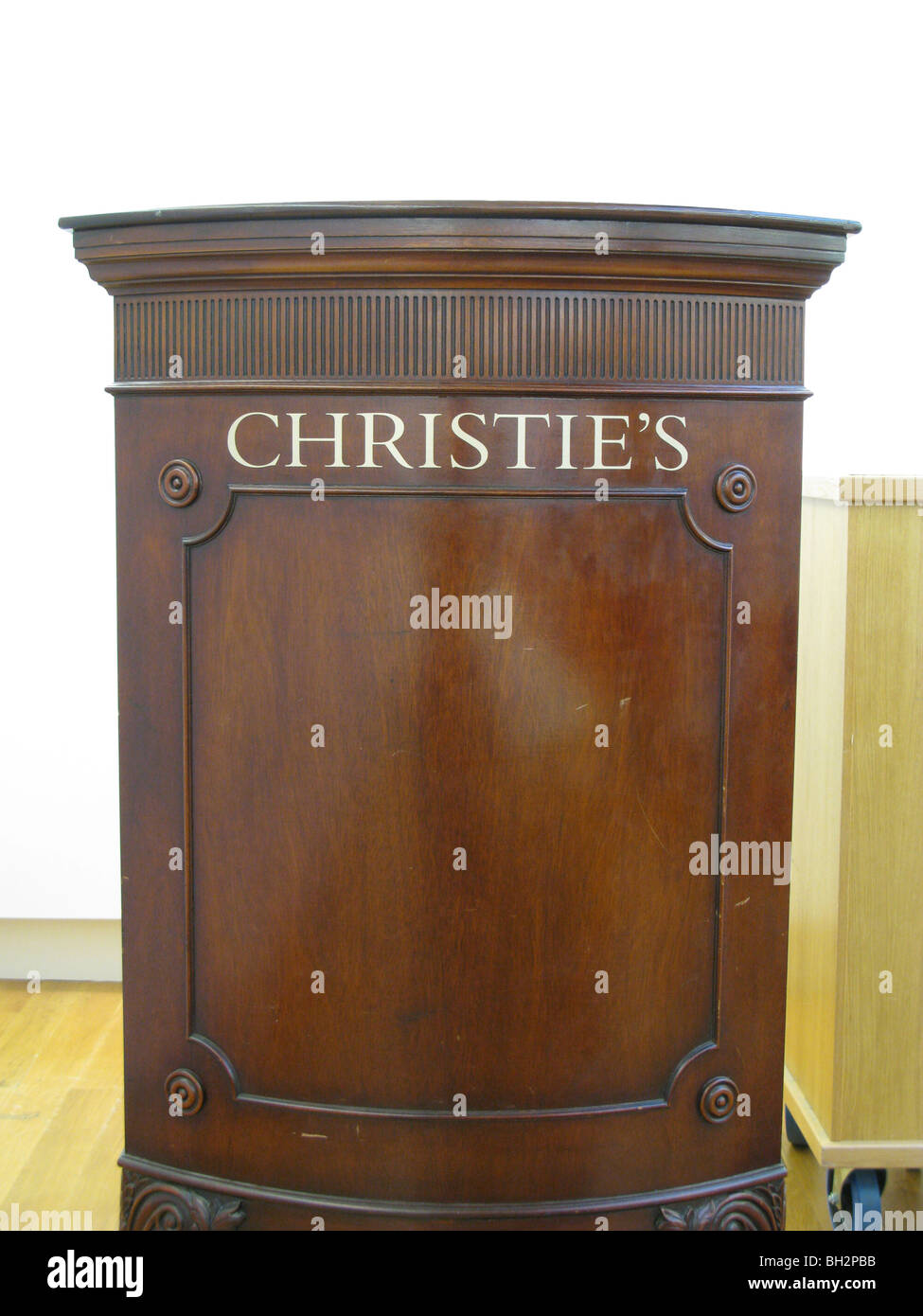 Christie's auction house podium Stock Photo - Alamy