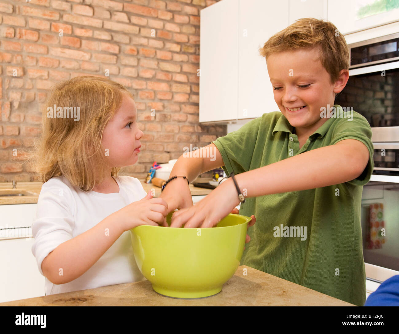 girl mixing ingredients in bowl Stock Photo - Alamy
