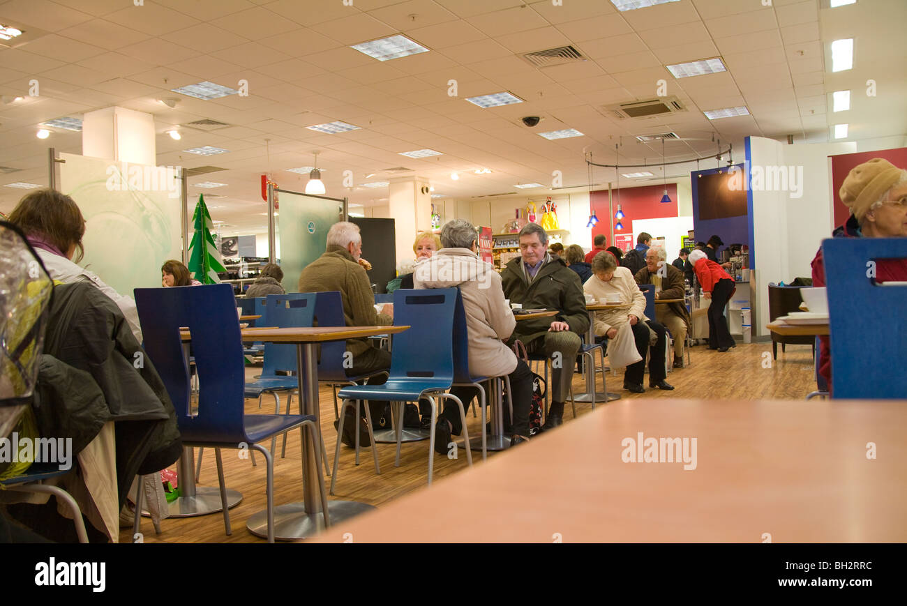 UK Customers in a Department store cafe Stock Photo - Alamy