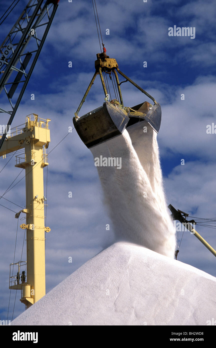 Offloading Salt at Docks, NH, USA Stock Photo - Alamy