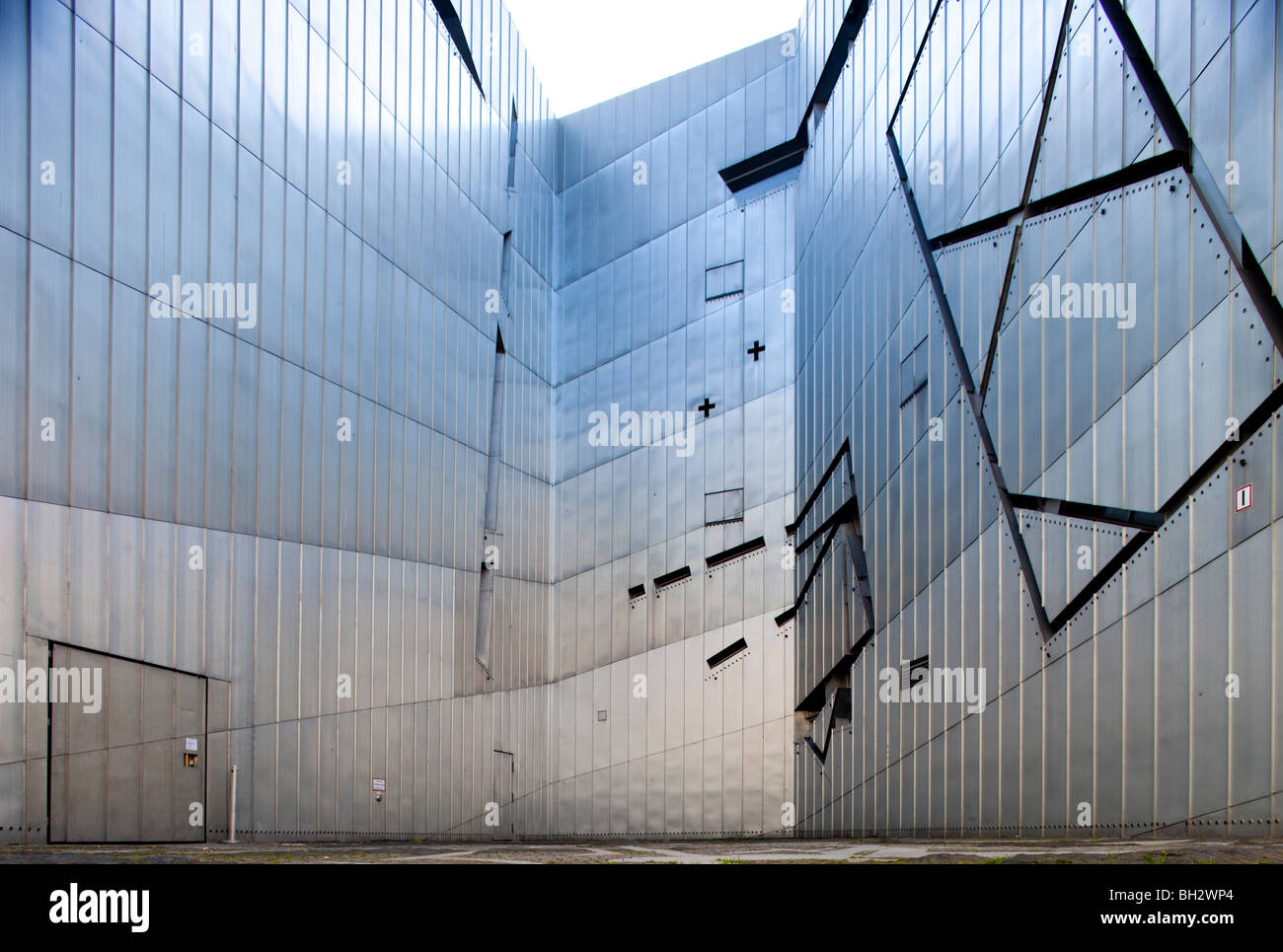 Exterior view of the new building of the Jewish Museum, Berlin, Germany ...