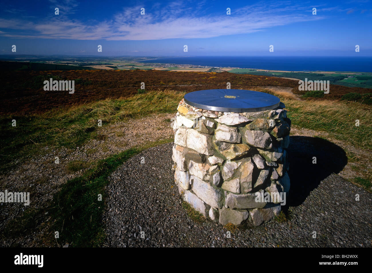 A view of the Moray Firth coastline in North East Scotland near Buckie ...