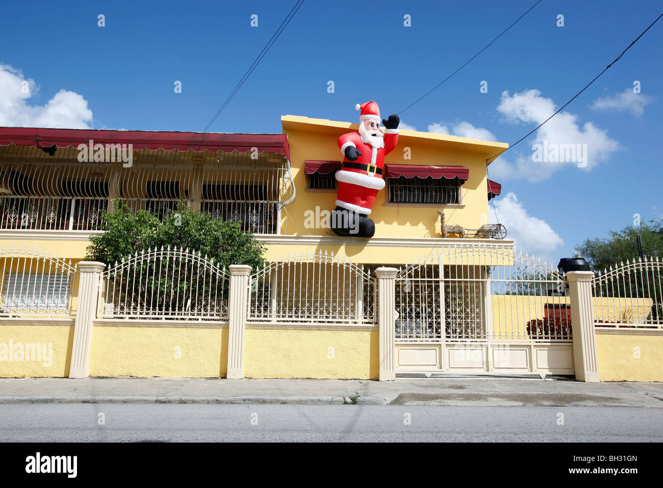 Santa Klaus Christmas decoration, Santo Domingo, Dominican Republic ...