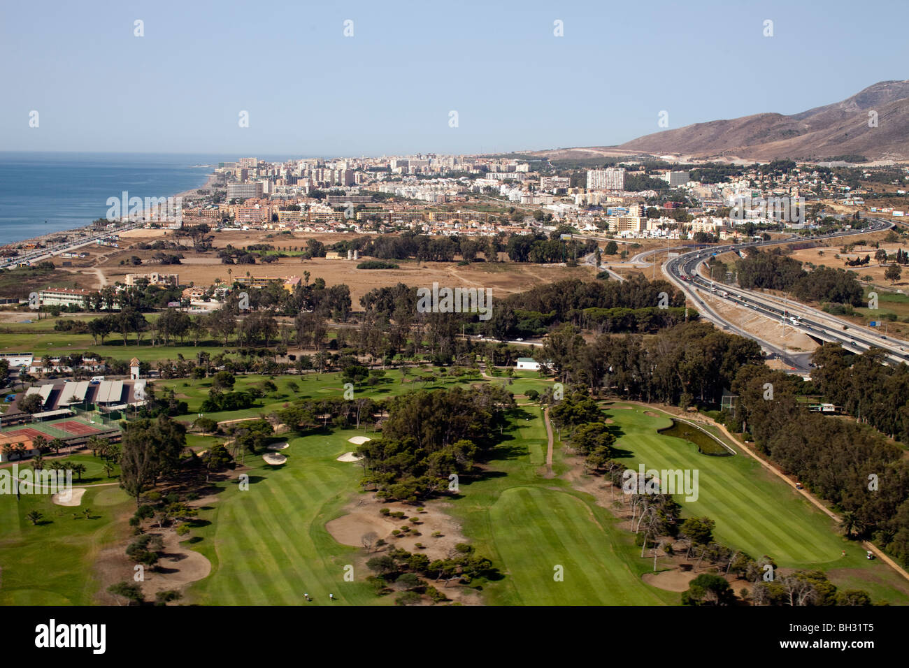 Aerial view of Malaga (Spain) from a plane Stock Photo - Alamy