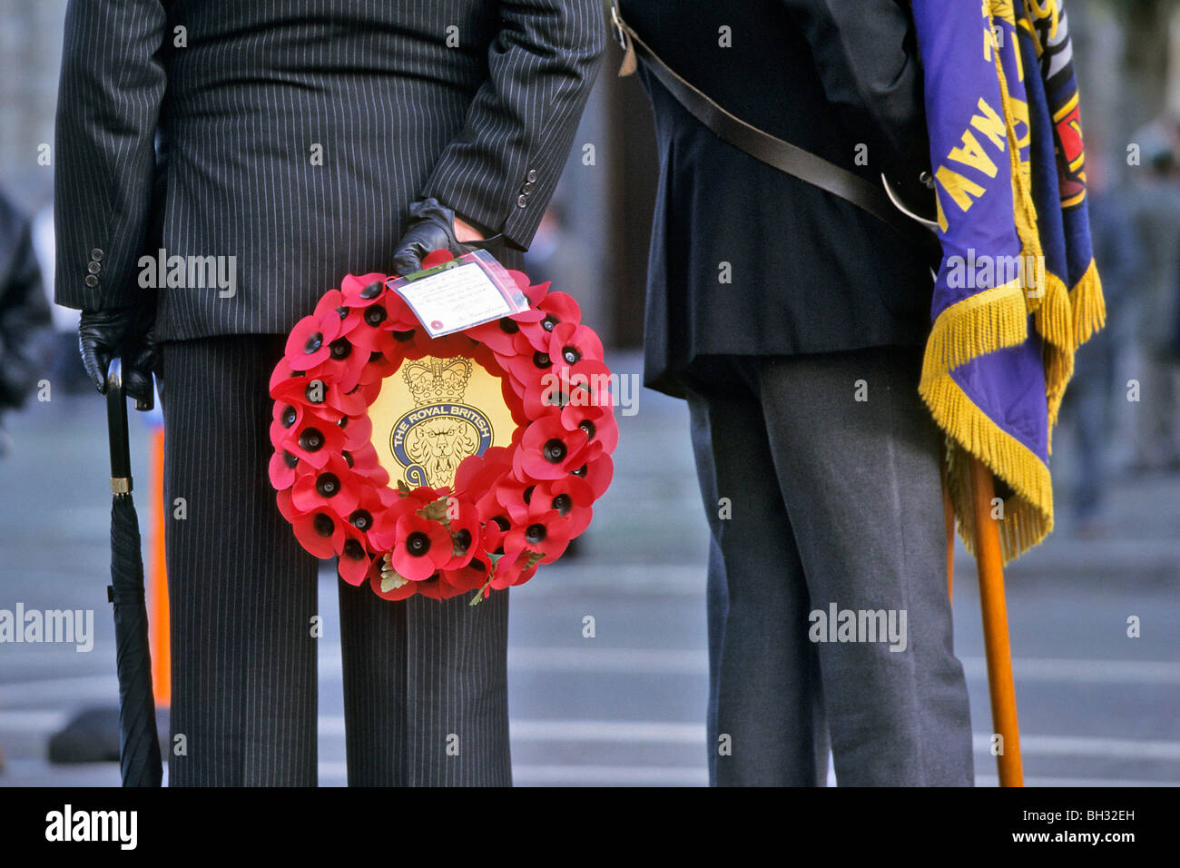 Flag the royal british legions poppy remembrance day hi-res stock ...