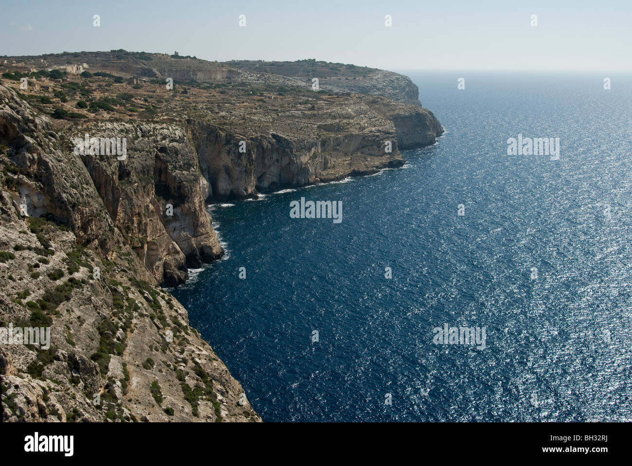 Wied Iz Zurrieq, Aerial View, Malta Island, Republic of Malta Stock ...