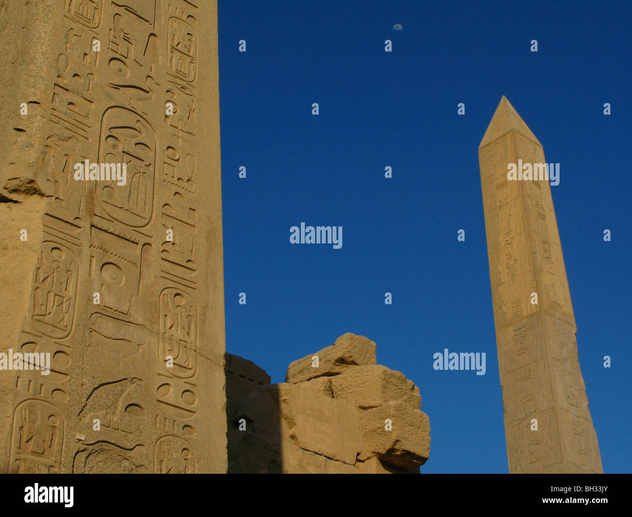 Two obelisks karnak temple hi-res stock photography and images - Alamy