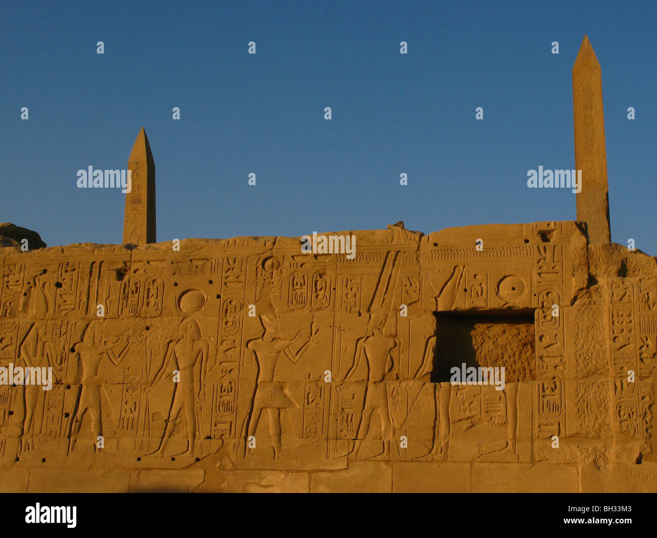 Two obelisks karnak temple hi-res stock photography and images - Alamy