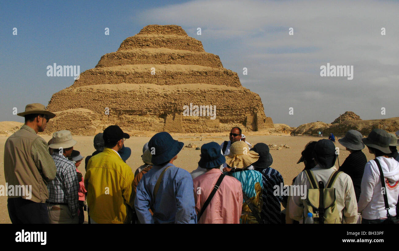 SAQQARAH, STEP PYRAMID OF KING DJESER 2700 BC, WORK BY THE ARCHITECT ...