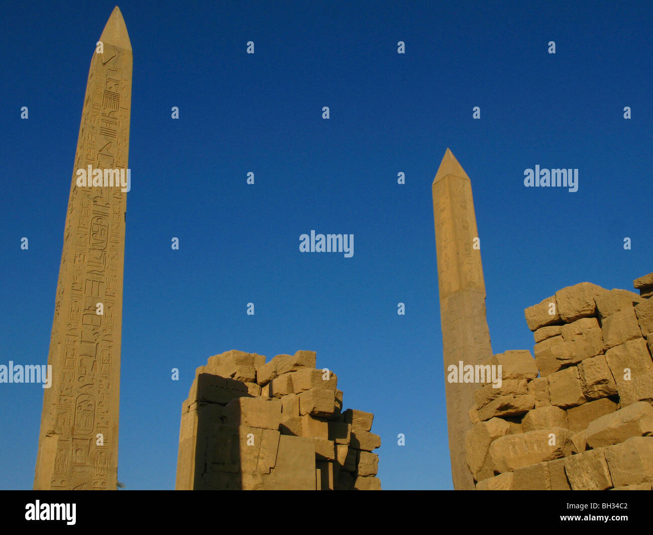 Two obelisks karnak temple hi-res stock photography and images - Alamy