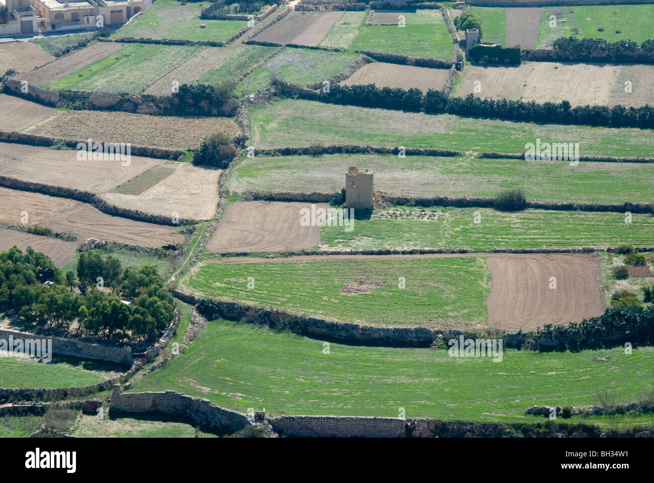 Zebbug Area, Gozo Island, Aerial View, Republic of Malta Stock Photo ...