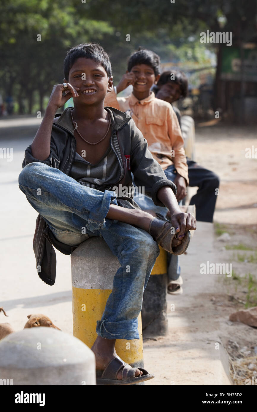 Indian street children Stock Photo - Alamy
