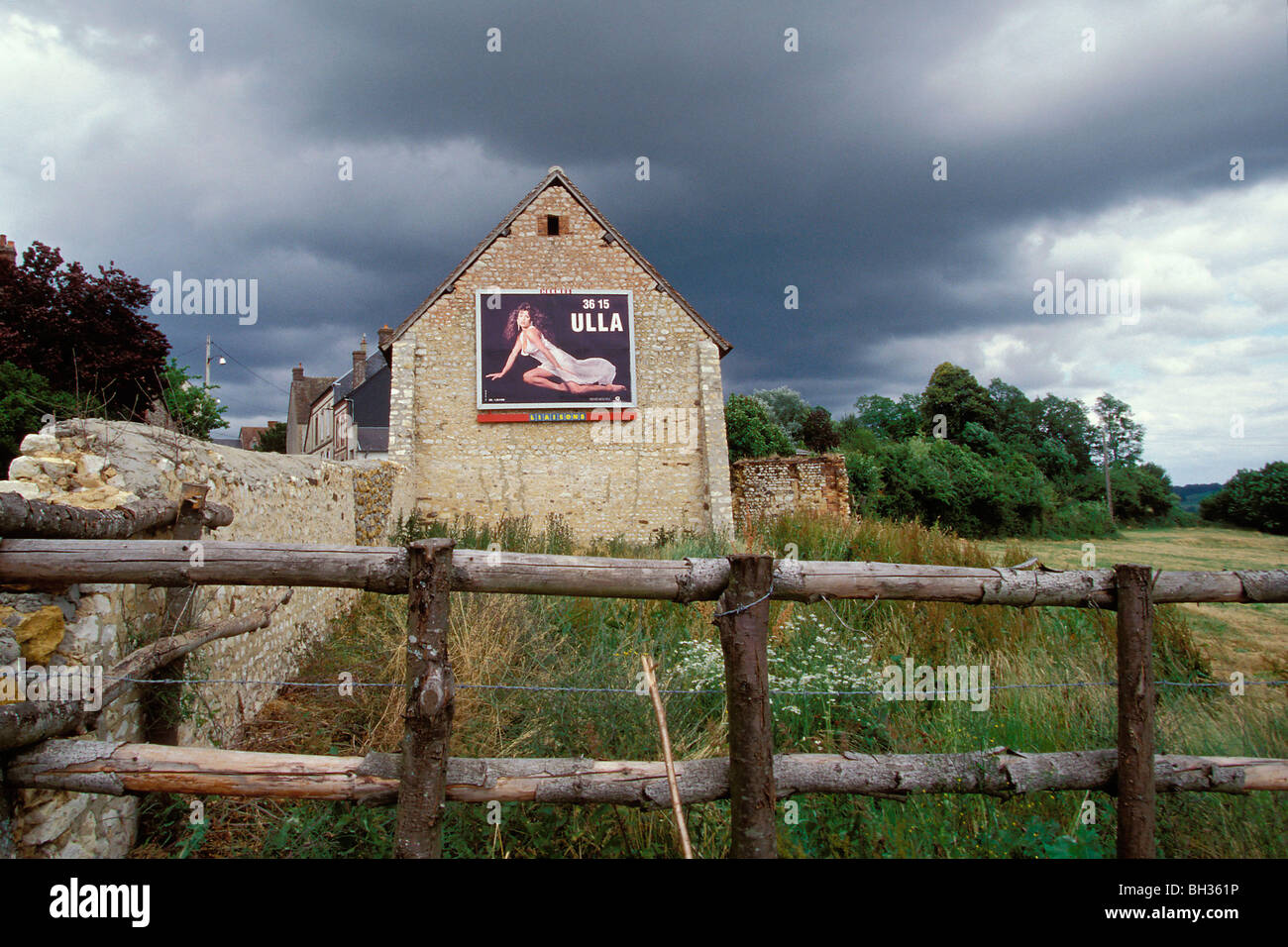 Advertising For Minitel Rose Sex Chat Line French Countryside Orne