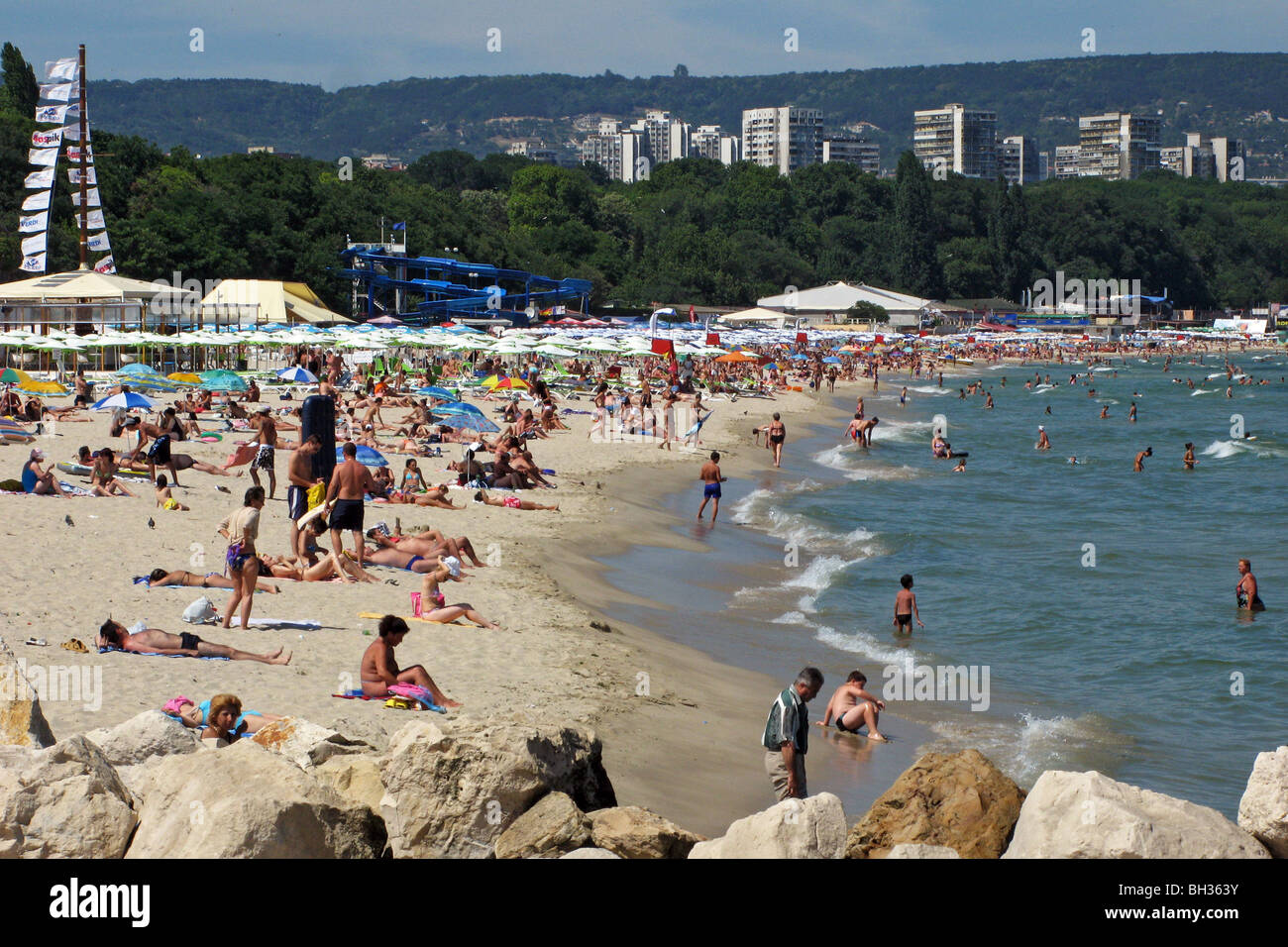 BEACH ON THE BLACK SEA, VARNA, BULGARIA, EUROPE Stock Photo - Alamy