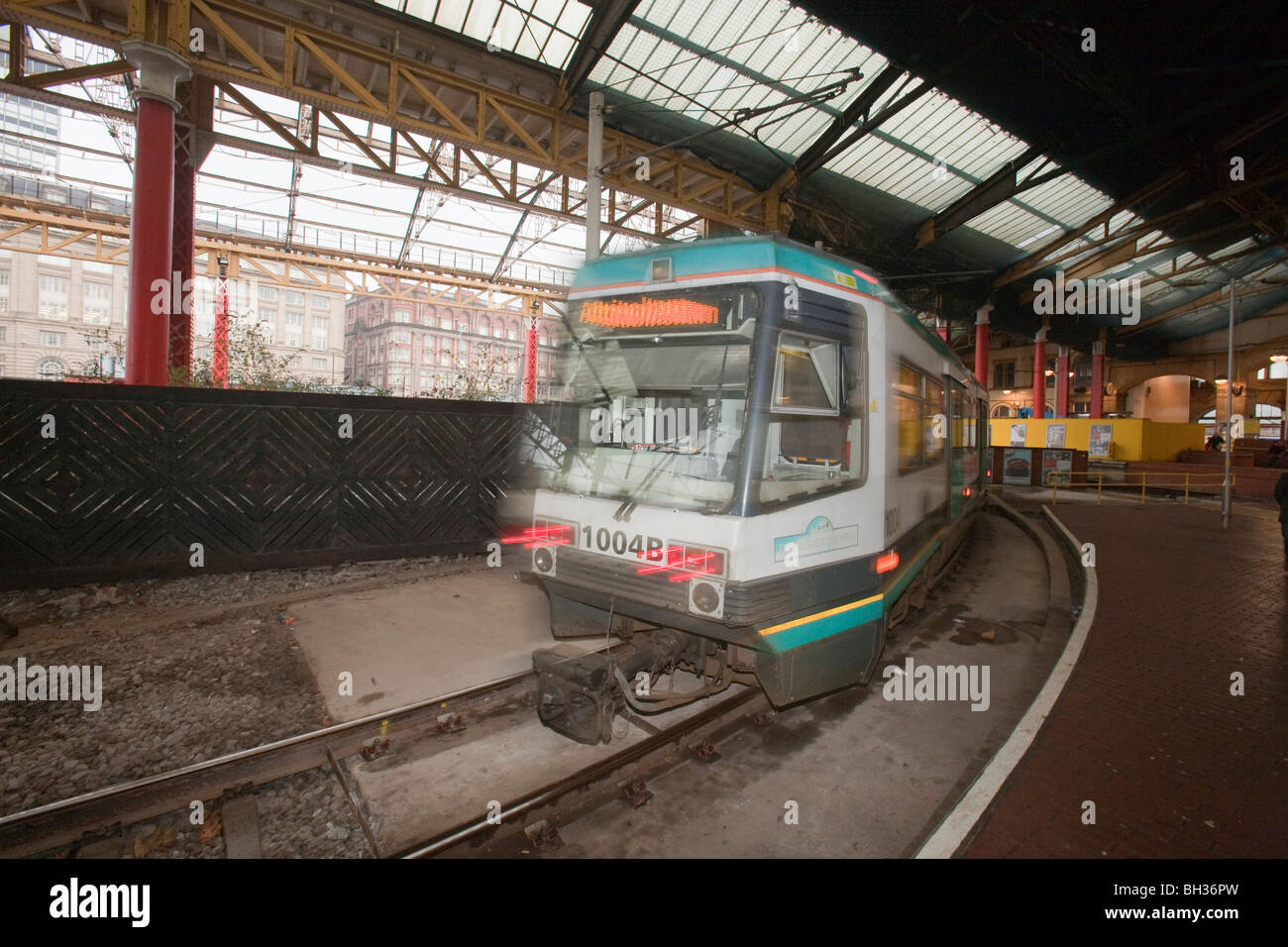 New Metro Trams in Manchester city centre, UK Stock Photo - Alamy